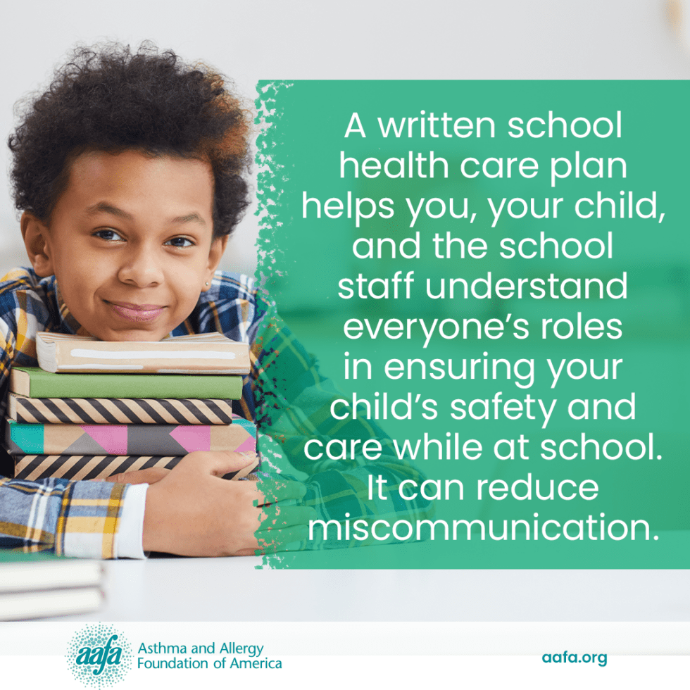 School Health Care Plans for Asthma and Allergies | AAFA.org